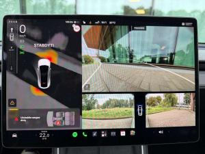 White Tesla Model Y 2025 in Kaunas, with an engine capacity of 0.00 L and mileage of 40 thousand km for 40414 €, photo 27 on AUTOMOTO.COM.LV