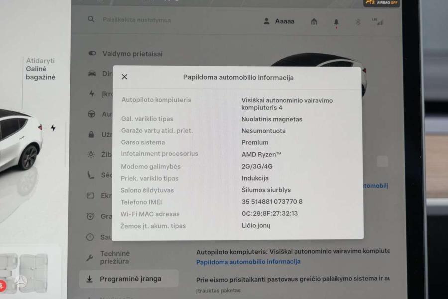 Белый Тесла Модель Y 2025 в Вильнюс, объемом двигателя 0.00 л и пробегом 3 тыс. км за 43900 €, фото 33 на AUTOMOTO.COM.LV