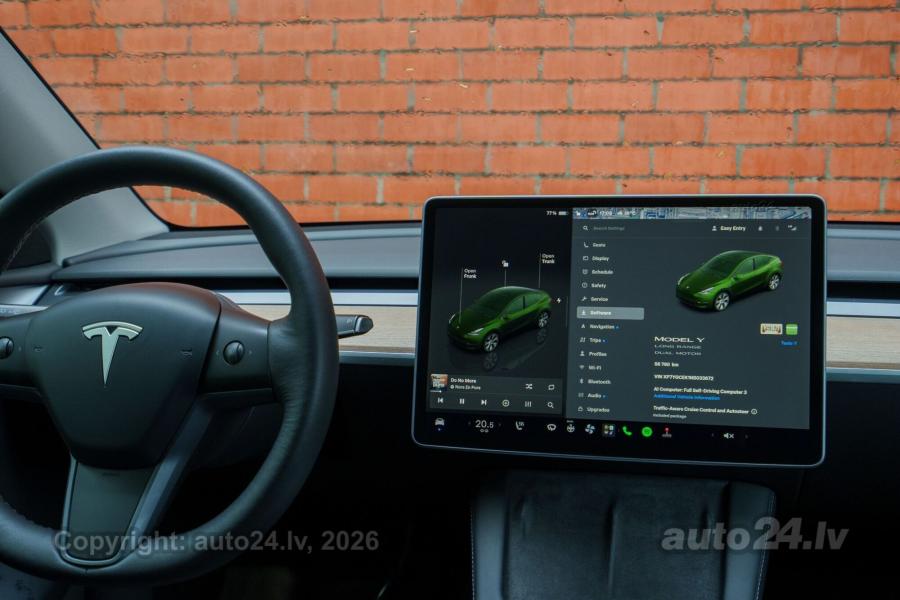 White Tesla Model Y 2022 in Tallinn, with an engine capacity of 0.00 L and mileage of 57 thousand km for 35490 €, photo 15 on AUTOMOTO.COM.LV