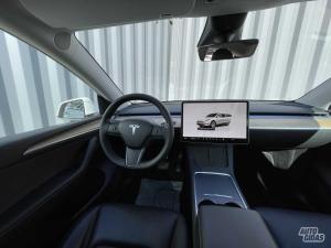 White Tesla Model Y 2022 in Vilnius, with an engine capacity of 0.00 L and mileage of 91 thousand km for 31500 €, photo 9 on AUTOMOTO.COM.LV