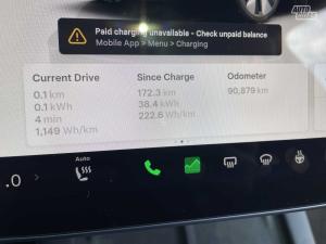 White Tesla Model Y 2022 in Vilnius, with an engine capacity of 0.00 L and mileage of 91 thousand km for 31500 €, photo 17 on AUTOMOTO.COM.LV