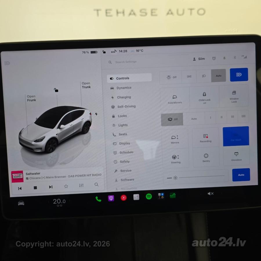 Balts Tesla Model Y 2022 Tartu, ar dzinēja tilpumu 0.00 L un nobraukumu 74 tūkst. km par 36000 €, foto 8 vietnē AUTOMOTO.COM.LV