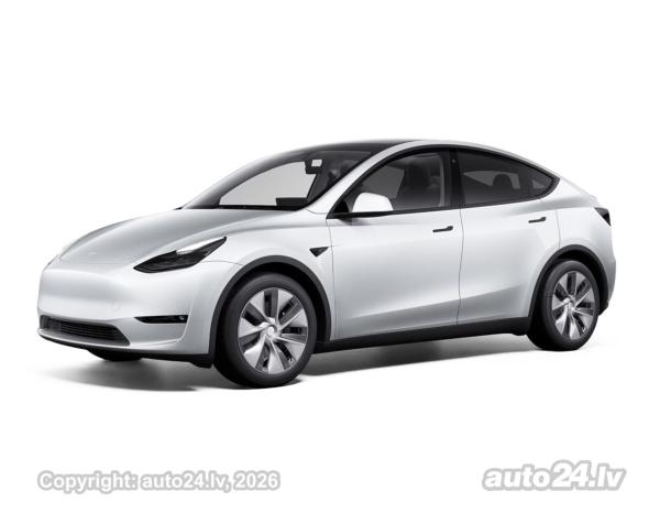 White Tesla Model Y 2023 in Tallinn, with an engine capacity of 0.00 L and mileage of 70 thousand km for 36490 €, photo 1 on AUTOMOTO.COM.LV