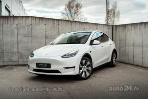 White Tesla Model Y 2023 in Tartu, with an engine capacity of 0.00 L and mileage of 48 thousand km for 36900 €, photo  on AUTOMOTO.COM.LV
