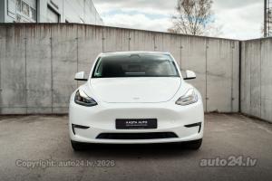 White Tesla Model Y 2023 in Tartu, with an engine capacity of 0.00 L and mileage of 48 thousand km for 36900 €, photo 6 on AUTOMOTO.COM.LV