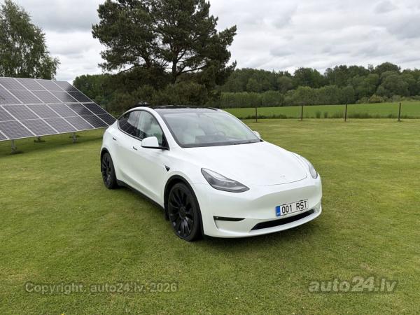 Balts Tesla Model Y 2023 Tartu, ar dzinēja tilpumu 0.00 L un nobraukumu 72 tūkst. km par 41999 €, foto 1 vietnē AUTOMOTO.COM.LV