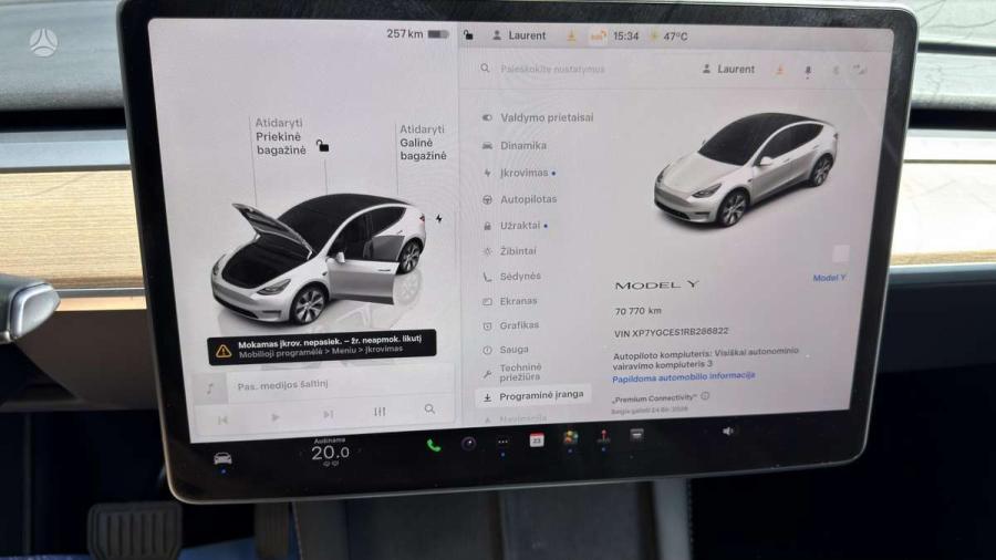Белый Тесла Модель Y 2023 в Ионава, объемом двигателя 0.00 л и пробегом 70 тыс. км за 15950 €, фото 23 на AUTOMOTO.COM.LV
