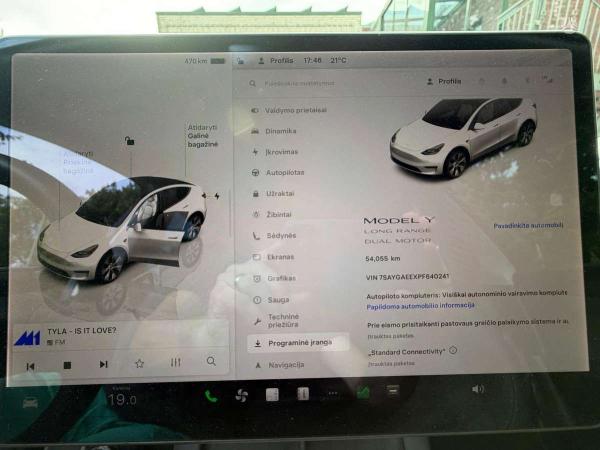 Balts Tesla Model Y 2023 Klaipėda, ar dzinēja tilpumu 0.00 L un nobraukumu 54 tūkst. km par 33000 €, foto 9 vietnē AUTOMOTO.COM.LV