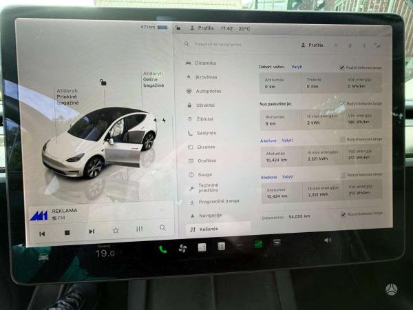Balts Tesla Model Y 2023 Klaipėda, ar dzinēja tilpumu 0.00 L un nobraukumu 54 tūkst. km par 33000 €, foto 10 vietnē AUTOMOTO.COM.LV
