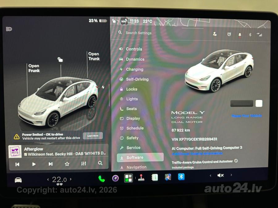 Balts Tesla Model Y 2024 Tallina, ar dzinēja tilpumu 0.00 L un nobraukumu 88 tūkst. km par 39900 €, foto 15 vietnē AUTOMOTO.COM.LV