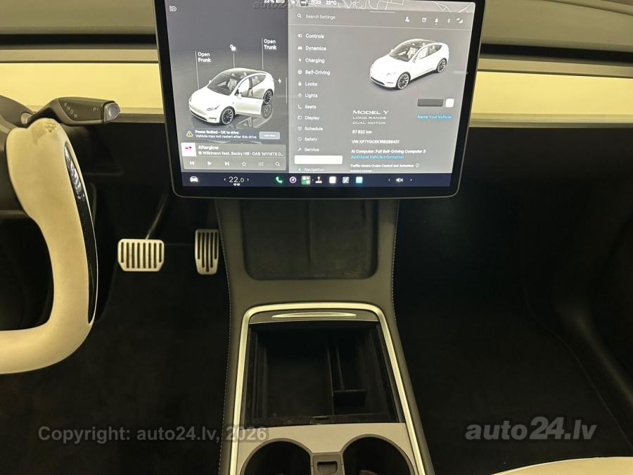 Balts Tesla Model Y 2024 Tallina, ar dzinēja tilpumu 0.00 L un nobraukumu 88 tūkst. km par 39900 €, foto 16 vietnē AUTOMOTO.COM.LV