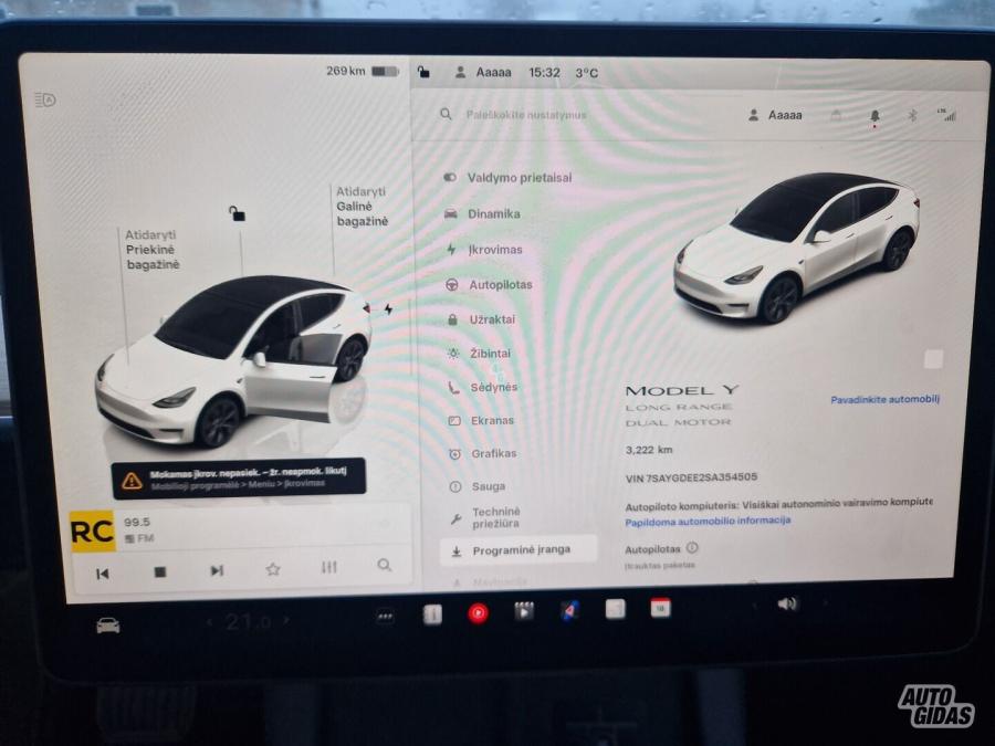 Белый Тесла Модель Y 2025 в Ширвинтос, объемом двигателя 0.00 л и пробегом 3 тыс. км за 42000 €, фото 13 на AUTOMOTO.COM.LV