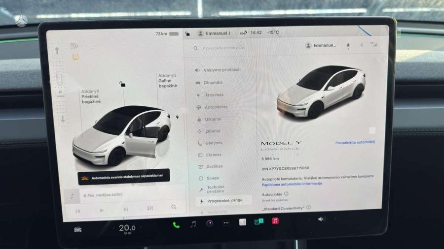 Balts Tesla Model Y 2025 Jonava, ar dzinēja tilpumu 0.00 L un nobraukumu 6 tūkst. km par 30500 €, foto 24 vietnē AUTOMOTO.COM.LV