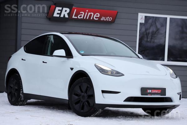 Balts Tesla Model Y 2025 Tukums, ar dzinēja tilpumu 0.00 L un nobraukumu 10 tūkst. km par 33900 €, foto 1 vietnē AUTOMOTO.COM.LV