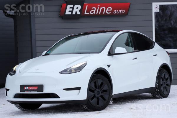 Balts Tesla Model Y 2025 Tukums, ar dzinēja tilpumu 0.00 L un nobraukumu 10 tūkst. km par 33900 €, foto 2 vietnē AUTOMOTO.COM.LV