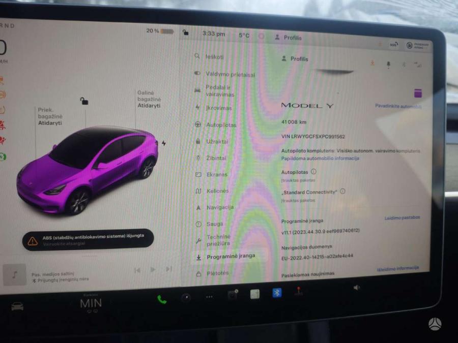 Белый Тесла Модель Y 2023 в Тельшяй, объемом двигателя 0.00 л и пробегом 41 тыс. км за 14300 €, фото 21 на AUTOMOTO.COM.LV