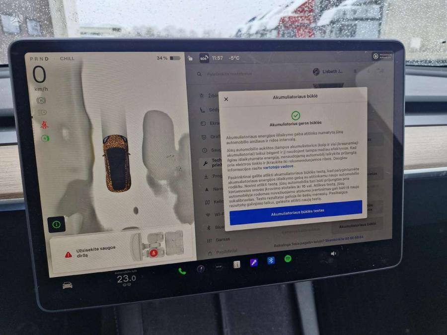 Белый Тесла Модель Y 2023 в Мариямполе, объемом двигателя 0.00 л и пробегом 71 тыс. км за 19800 €, фото 15 на AUTOMOTO.COM.LV