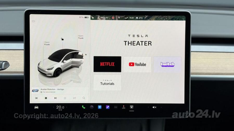 Balts Tesla Model Y 2022 Tallina, ar dzinēja tilpumu 0.00 L un nobraukumu 63 tūkst. km par 35000 €, foto 14 vietnē AUTOMOTO.COM.LV