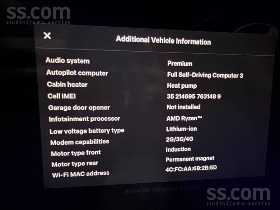 Белый Тесла Модель Y 2022 в Рига, объемом двигателя 0.00 л и пробегом 110 тыс. км за 32000 €, фото 28 на AUTOMOTO.COM.LV