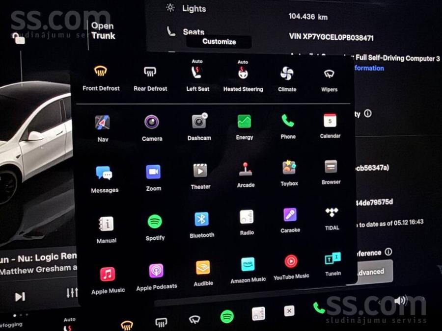 Белый Тесла Модель Y 2022 в Рига, объемом двигателя 0.00 л и пробегом 110 тыс. км за 32000 €, фото 31 на AUTOMOTO.COM.LV