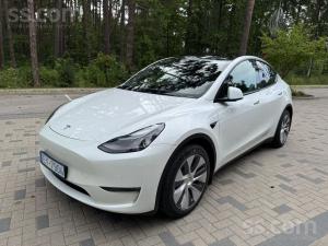 Balts Tesla Model Y 2022 Rīga, ar dzinēja tilpumu 0.00 L un nobraukumu 109 tūkst. km par 31900 €, foto  vietnē AUTOMOTO.COM.LV