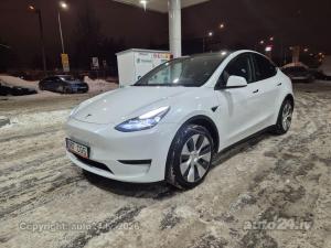 White Tesla Model Y 2022 in Tallinn, with an engine capacity of 0.00 L and mileage of 70 thousand km for 26500 €, photo  on AUTOMOTO.COM.LV