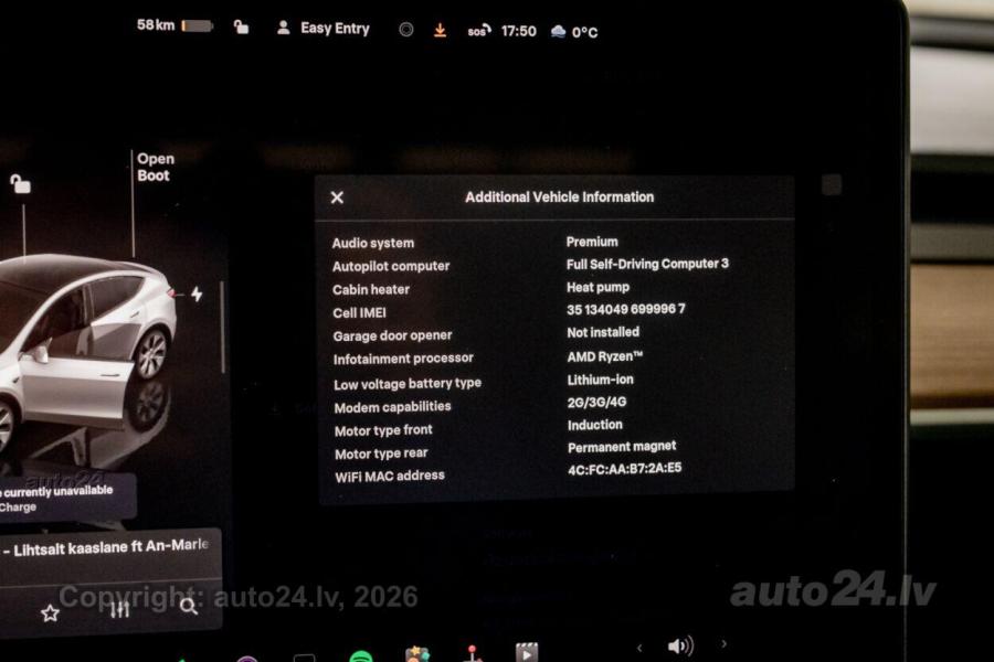 Белый Тесла Модель Y 2023 в Таллин, объемом двигателя 0.00 л и пробегом 50 тыс. км за 37990 €, фото 29 на AUTOMOTO.COM.LV