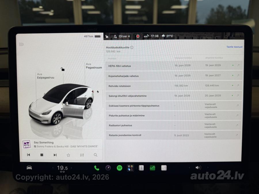 Белый Тесла Модель Y 2023 в Тарту, объемом двигателя 0.00 л и пробегом 126 тыс. км за 33999 €, фото 23 на AUTOMOTO.COM.LV
