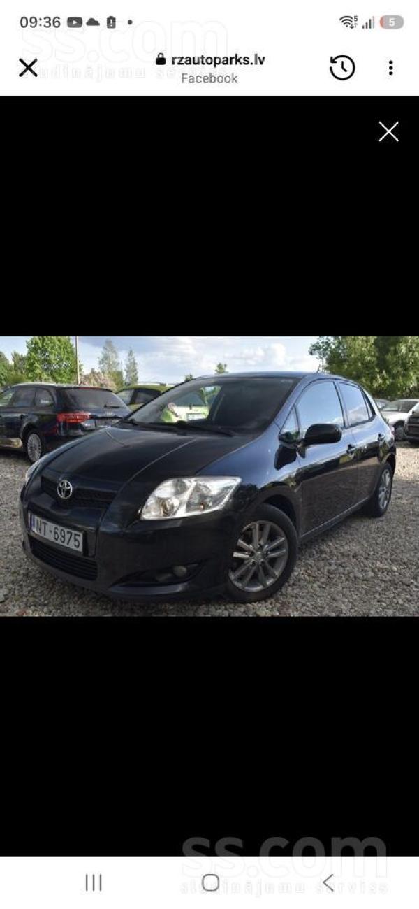 Melns Toyota Auris 2008 Kuldīga, ar dzinēja tilpumu 2.00 L un nobraukumu 294 tūkst. km par 2700 €, foto 1 vietnē AUTOMOTO.COM.LV
