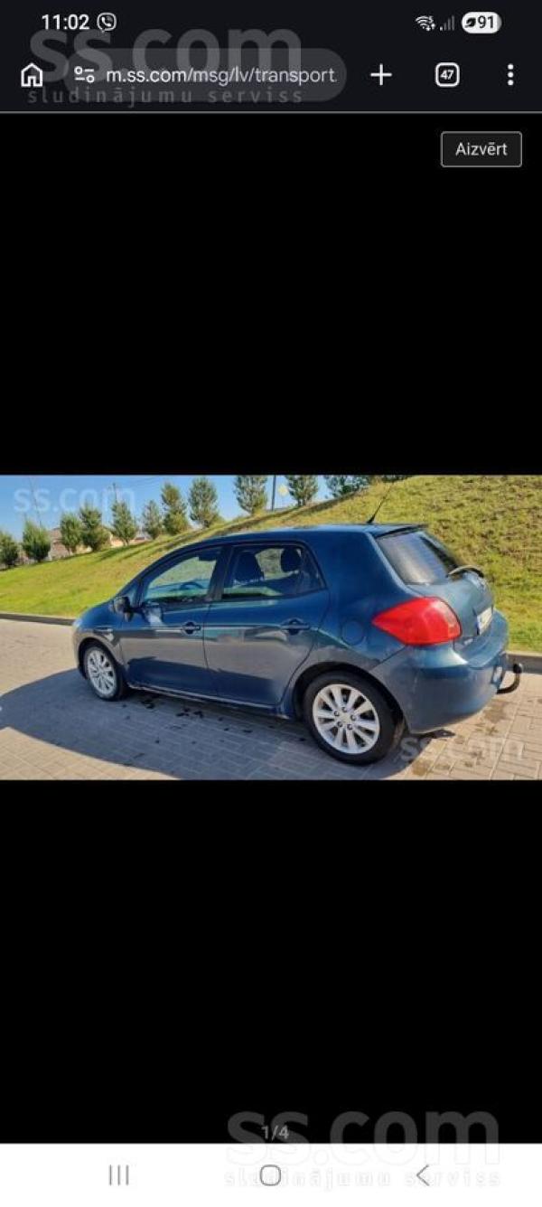 Zils Toyota Auris 2009 Rēzekne, ar dzinēja tilpumu 1.40 L un nobraukumu 0 tūkst. km par 2800 €, foto 2 vietnē AUTOMOTO.COM.LV