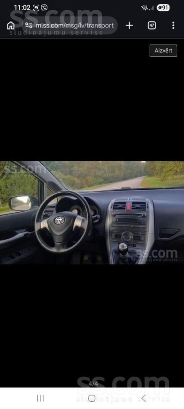 Zils Toyota Auris 2009 Rēzekne, ar dzinēja tilpumu 1.40 L un nobraukumu 0 tūkst. km par 2800 €, foto 3 vietnē AUTOMOTO.COM.LV