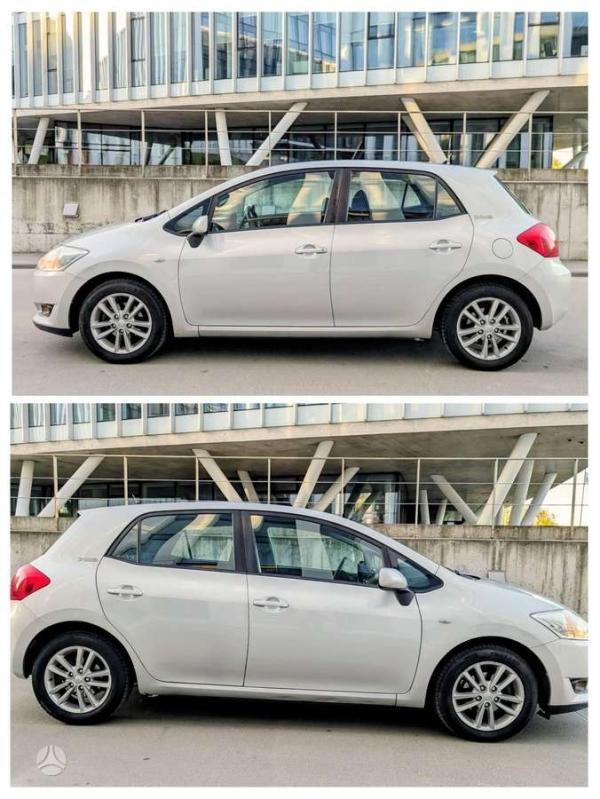Grey Toyota Auris 2009 in Vilnius, with an engine capacity of 1.60 L and mileage of 151 thousand km for 4750 €, photo 9 on AUTOMOTO.COM.LV