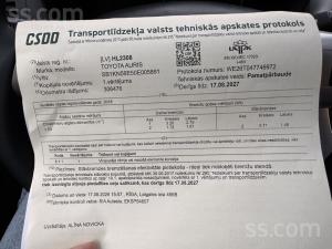 Серый Тойота Аурис 2010 в Рига, объемом двигателя 1.40 л и пробегом 307 тыс. км за 2500 €, фото 12 на AUTOMOTO.COM.LV
