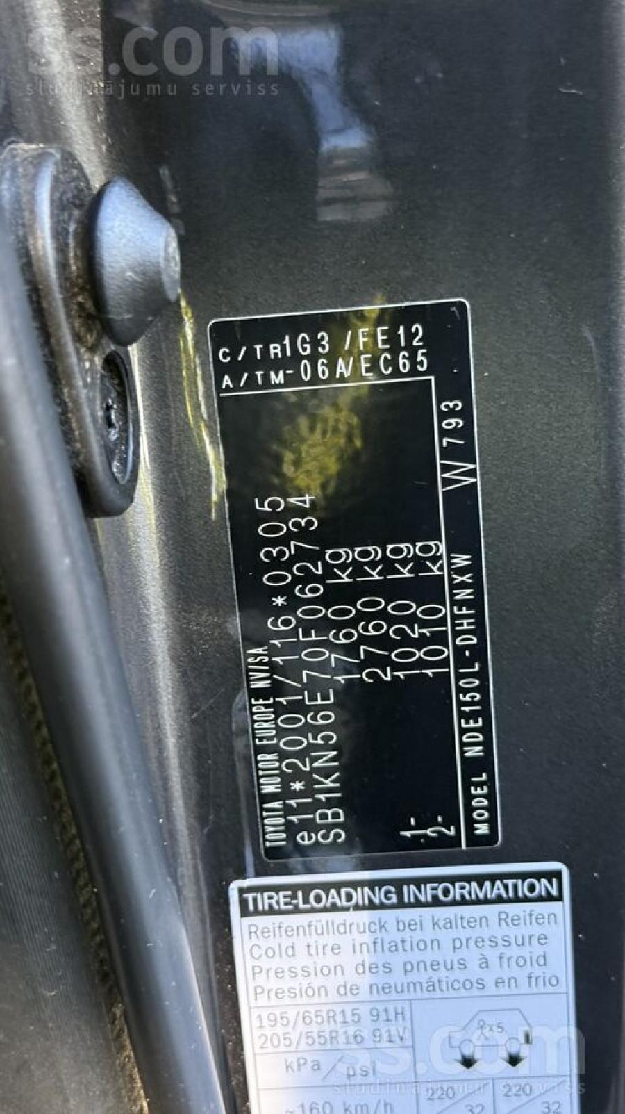 Pelēks Toyota Auris 2010 Jūrmala, ar dzinēja tilpumu 1.40 L un nobraukumu 0 tūkst. km par 2450 €, foto 28 vietnē AUTOMOTO.COM.LV