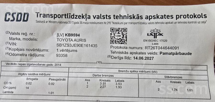 Красный Тойота Аурис 2015 в Рига, объемом двигателя 1.80 л и пробегом 94 тыс. км за 9250 €, фото 17 на AUTOMOTO.COM.LV