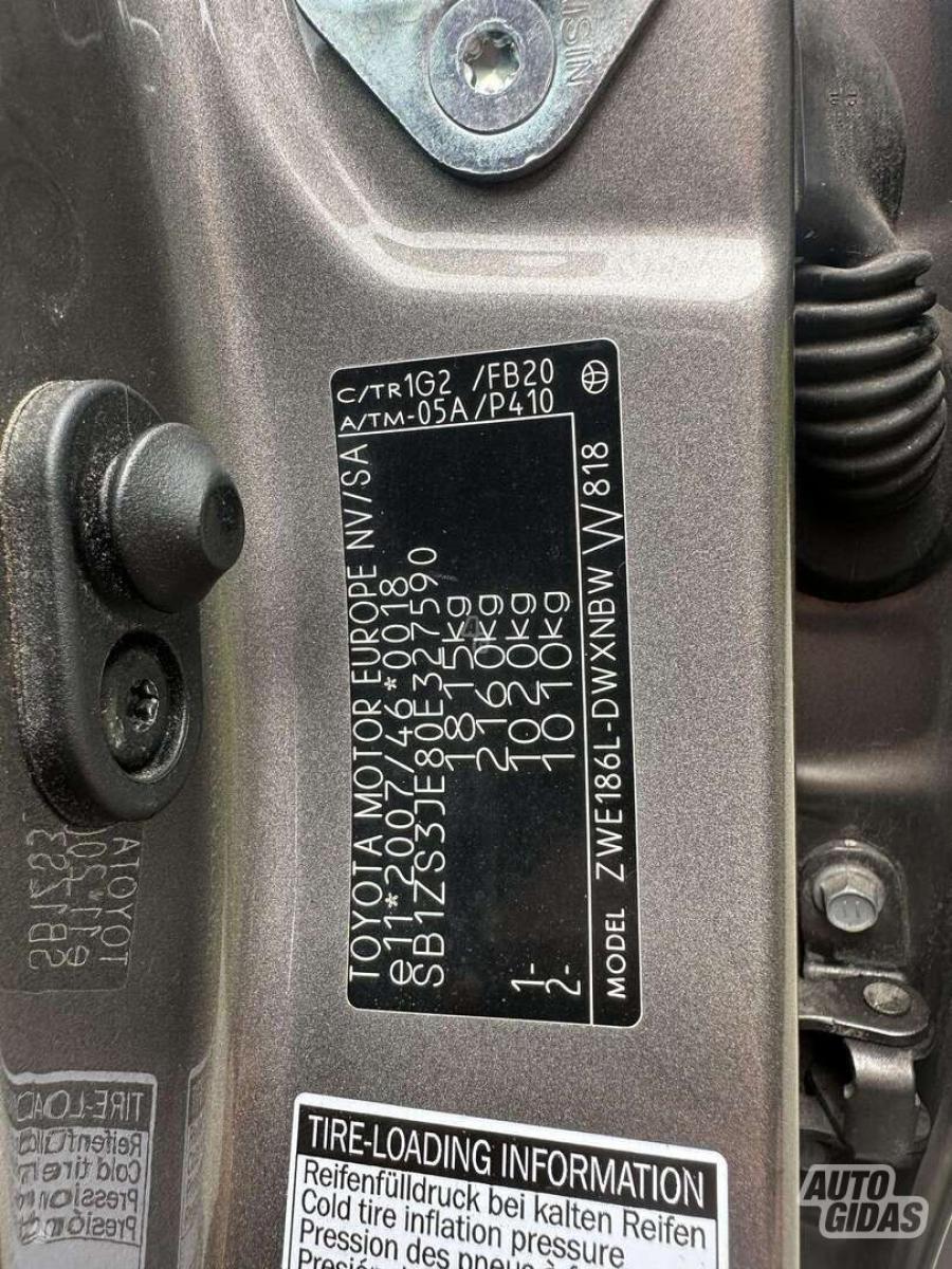 Toyota Auris 2017 in Vilnius, with an engine capacity of 1.80 L and mileage of 264 thousand km for 10200 €, photo 24 on AUTOMOTO.COM.LV