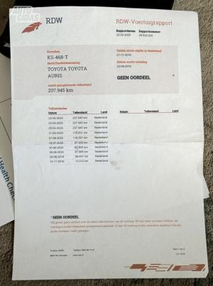 White Toyota Auris 2015 in Kaunas, with an engine capacity of 1.80 L and mileage of 220 thousand km for 8200 €, photo 18 on AUTOMOTO.COM.LV