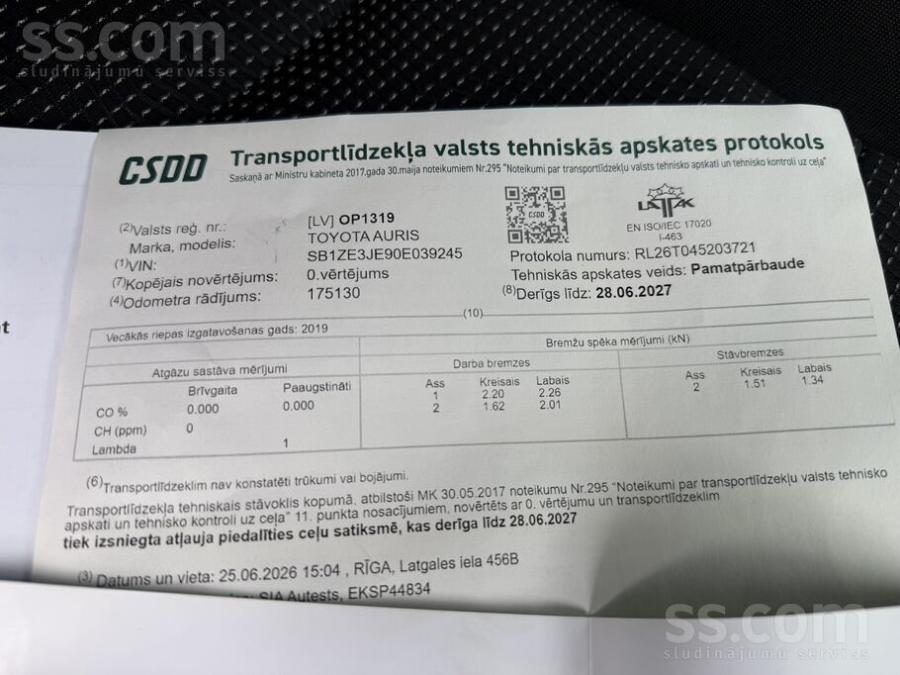 Balts Toyota Auris 2014 Rīga, ar dzinēja tilpumu 1.60 L un nobraukumu 175 tūkst. km par 7490 €, foto 24 vietnē AUTOMOTO.COM.LV