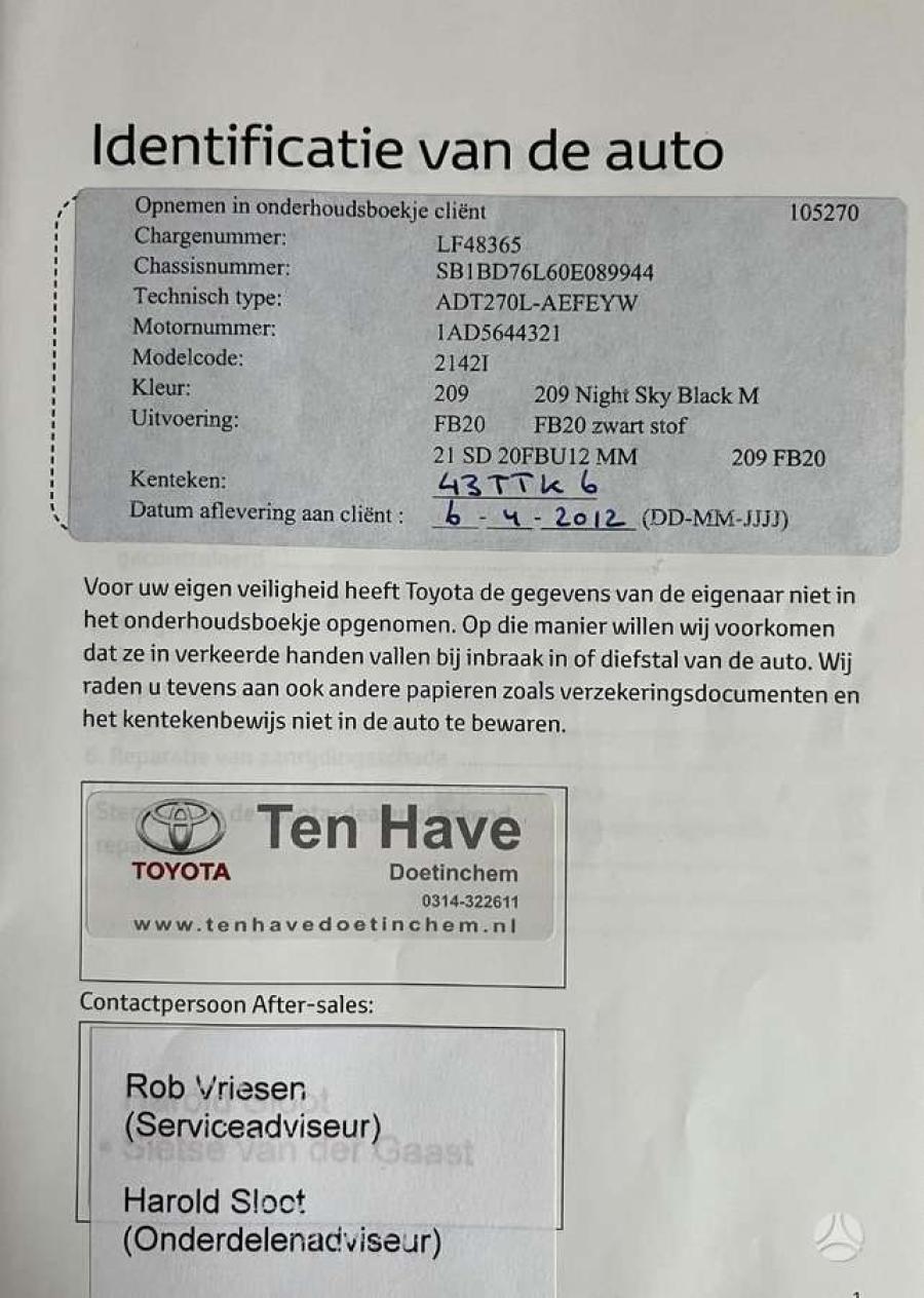 Черный Тойота Авенсис 2012 в Каунас, объемом двигателя 2.00 л и пробегом 250 тыс. км за 5000 €, фото 26 на AUTOMOTO.COM.LV