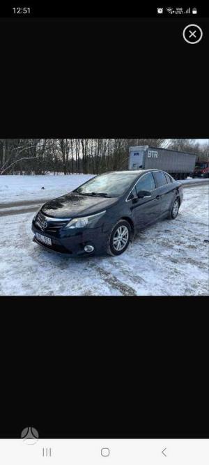 Melns Toyota Avensis 2012 Viļņa, ar dzinēja tilpumu 2.00 L un nobraukumu 255 tūkst. km par 4999 €, foto  vietnē AUTOMOTO.COM.LV