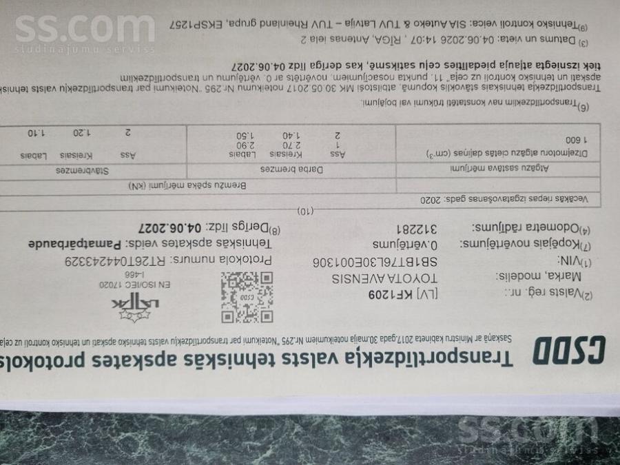 Melns Toyota Avensis 2015 Rīga, ar dzinēja tilpumu 2.00 L un nobraukumu 298 tūkst. km par 8550 €, foto 12 vietnē AUTOMOTO.COM.LV