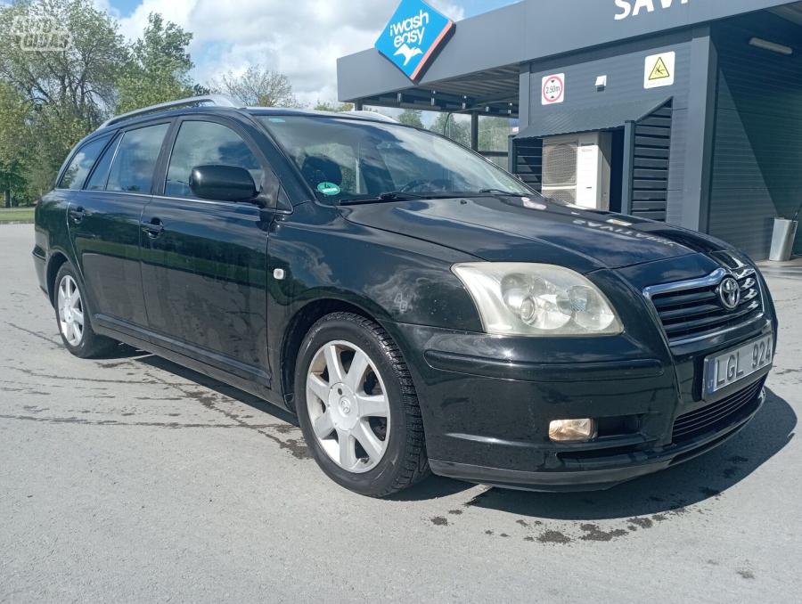 Black Toyota Avensis 2004 in Vilnius, with an engine capacity of 2.00 L and mileage of 315 thousand km for 1600 €, photo 1 on AUTOMOTO.COM.LV
