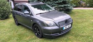 Melns Toyota Avensis 2005 Kelmė, ar dzinēja tilpumu 2.36 L un nobraukumu 264 tūkst. km par 1550 €, foto  vietnē AUTOMOTO.COM.LV