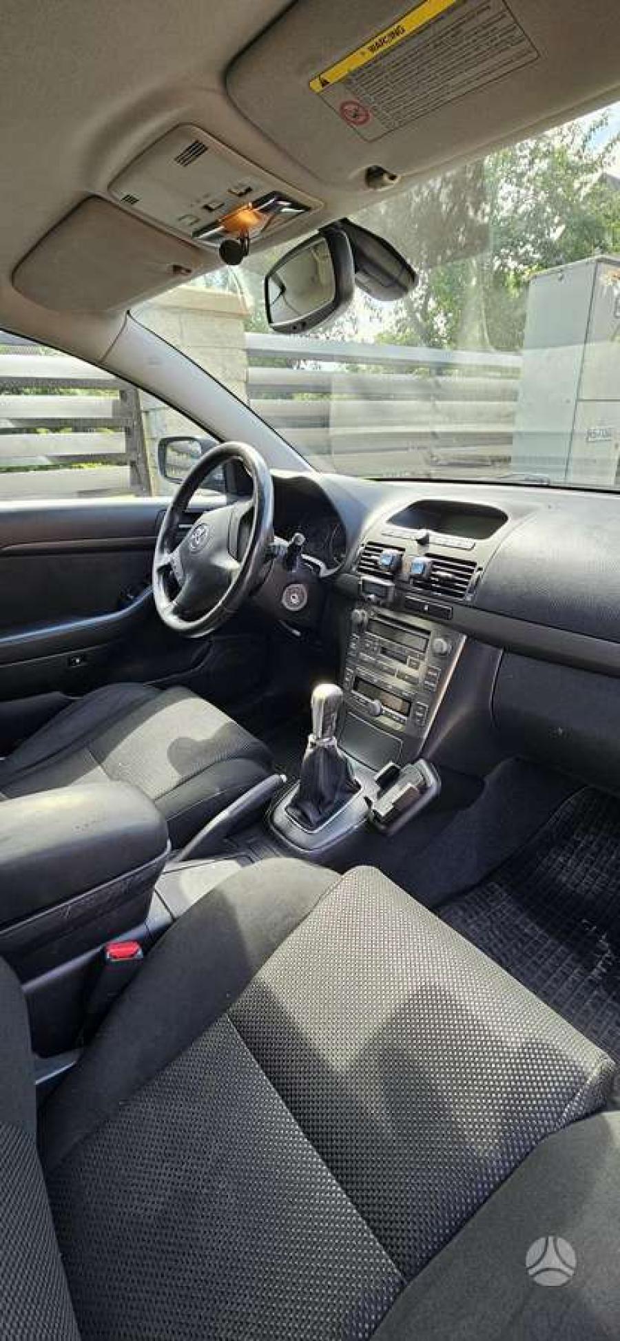 Черный Тойота Авенсис 2005 в Каунас, объемом двигателя 2.00 л и пробегом 321 тыс. км за 1200 €, фото 6 на AUTOMOTO.COM.LV