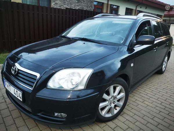 Black Toyota Avensis 2005 in Vilnius, with an engine capacity of 1.80 L and mileage of 108 thousand km for 2750 €, photo 2 on AUTOMOTO.COM.LV