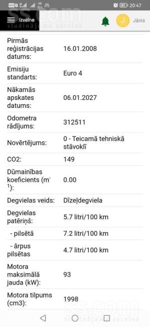 Melns Toyota Avensis 2008 Rīga, ar dzinēja tilpumu 2.00 L un nobraukumu 325 tūkst. km par 2200 €, foto 12 vietnē AUTOMOTO.COM.LV