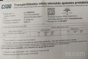 Черный Тойота Авенсис 2013 в Рига, объемом двигателя 2.00 л и пробегом 265 тыс. км за 5900 €, фото 7 на AUTOMOTO.COM.LV