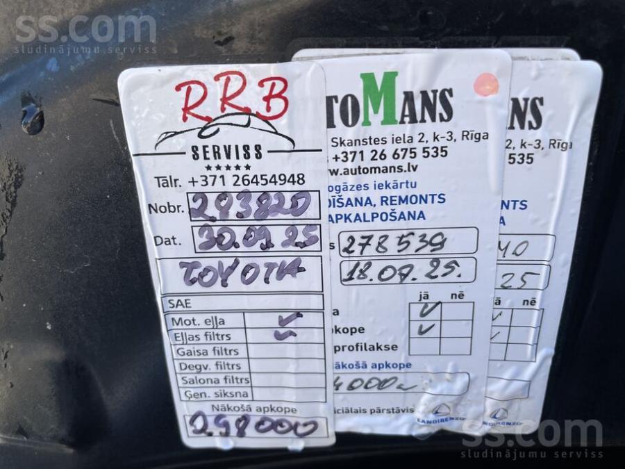 Черный Тойота Авенсис 2018 в Талси, объемом двигателя 1.80 л и пробегом 292 тыс. км за 8890 €, фото 13 на AUTOMOTO.COM.LV