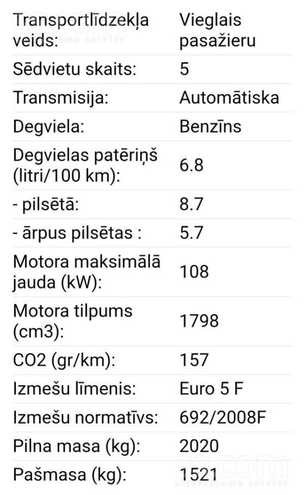 Синий Тойота Авенсис 2011 в Рига, объемом двигателя 1.80 л и пробегом 311 тыс. км за 4600 €, фото 9 на AUTOMOTO.COM.LV