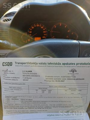 Pelēks Toyota Avensis 2006 Jūrmala, ar dzinēja tilpumu 2.20 L un nobraukumu 399 tūkst. km par 1400 €, foto 6 vietnē AUTOMOTO.COM.LV